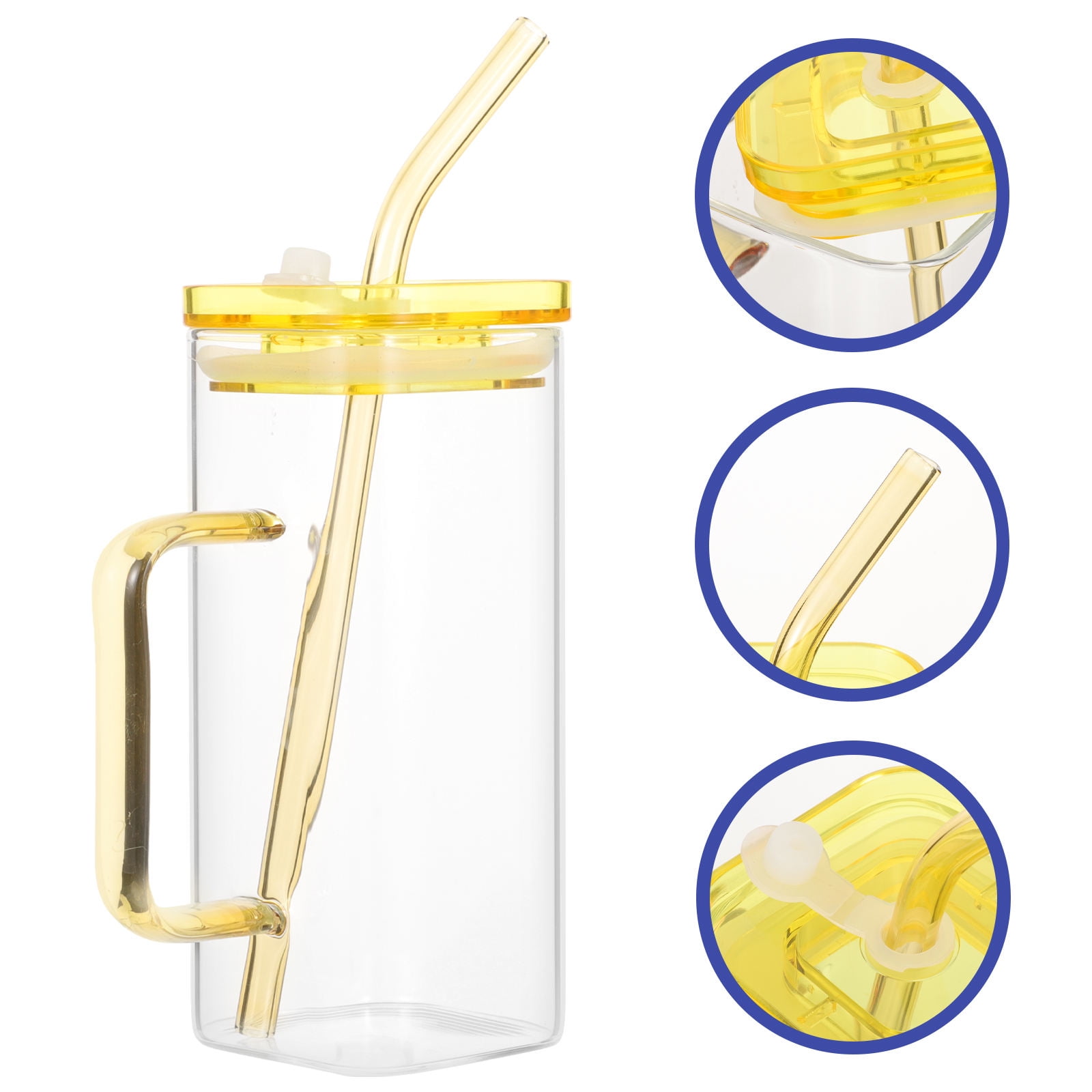 ROSENICE 1 Set Square Drinking Glasses For Drinkers And present ...
