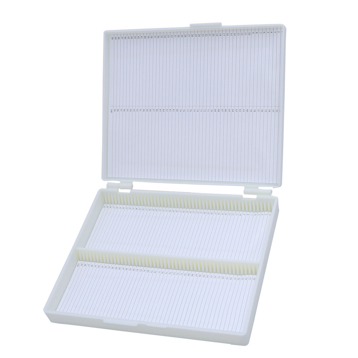 ROSENICE 100 Grid Professional Microscope Prepared Slide Storage Box ...