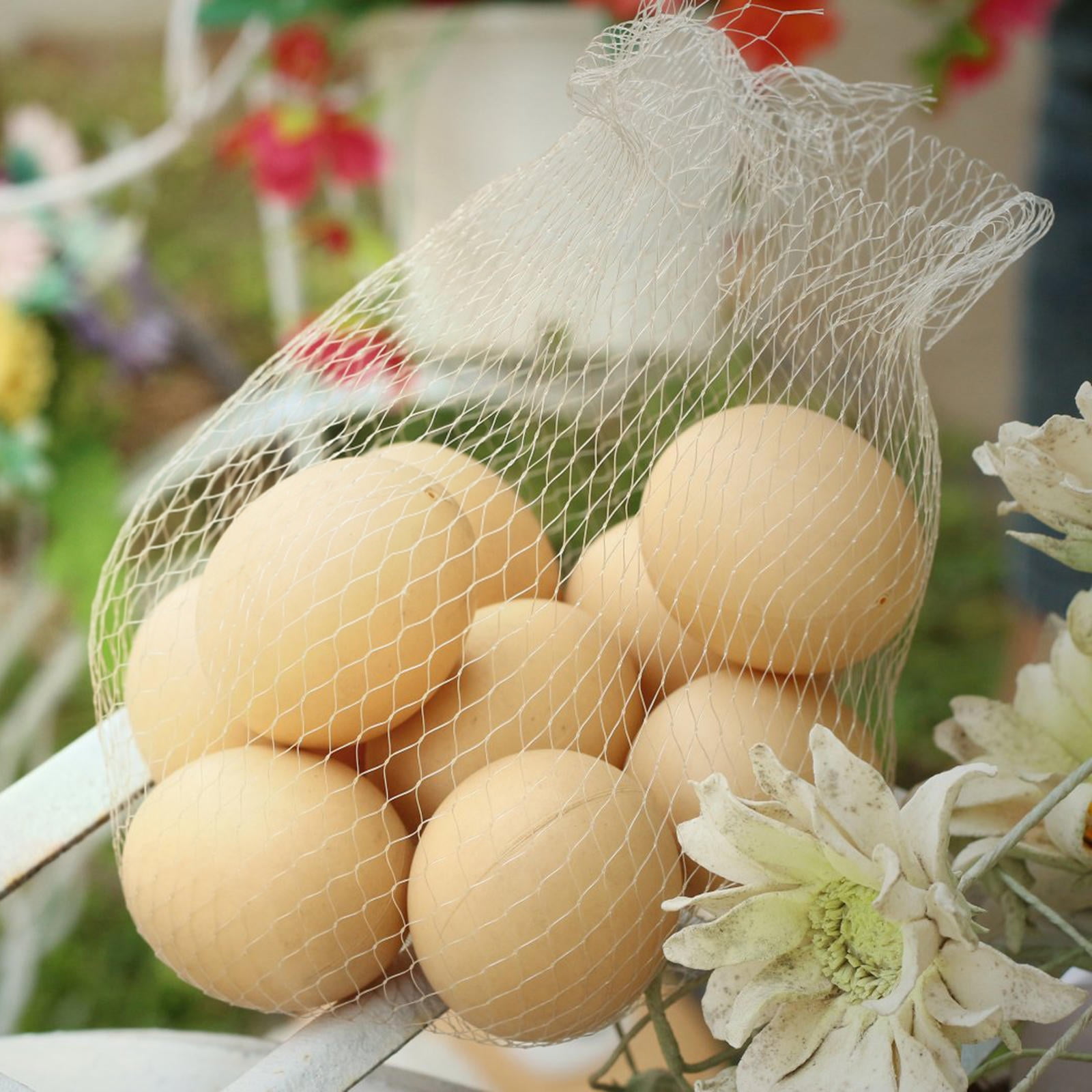 ROSENICE 100 Pcs Mesh Produce Bags Netting Vegetable Bagged Shopping ...