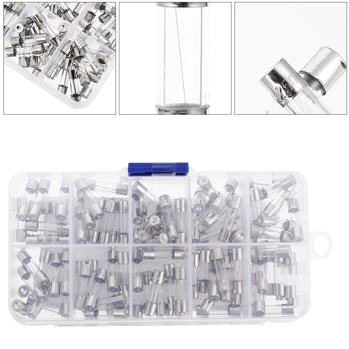 ROSENICE 100Pcs Assorted Glass for Circuit Protection in Home and ...