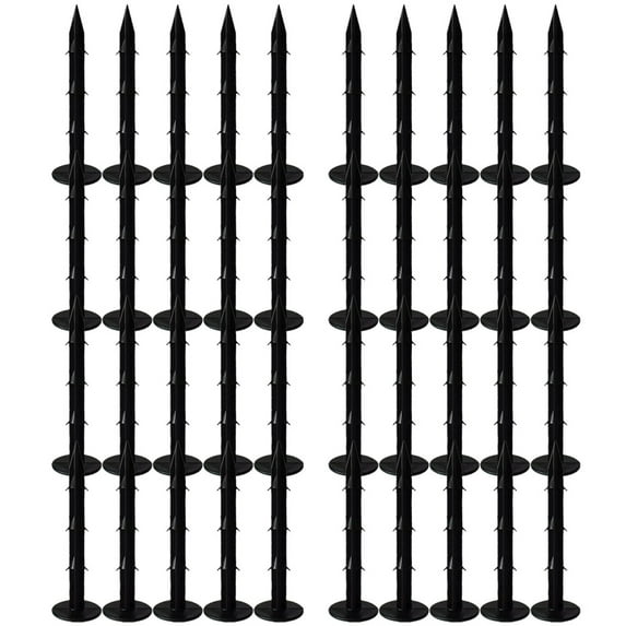ROSENICE 100Pcs Black PP Landscape Stakes for Securing Ground Sheets ...