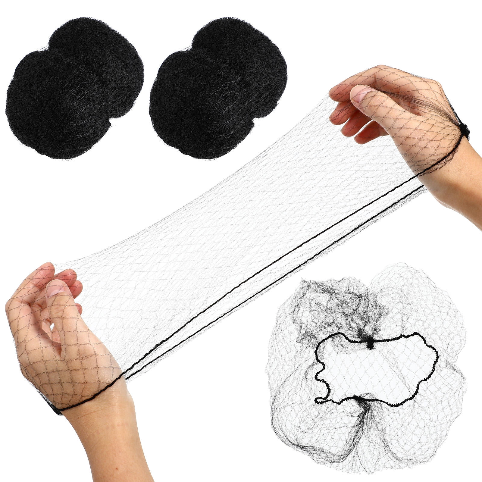 ROSENICE 100pcs Hair Nets Invisible Elastic Mesh (Black) - Walmart.com