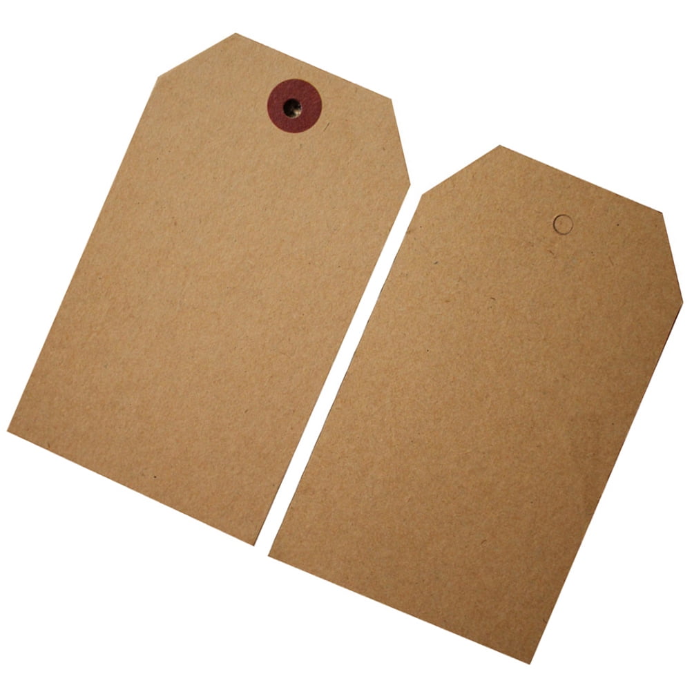 ROSENICE 100pcs Packaging Label Brown Kraft Paper Tags DIY Label ...