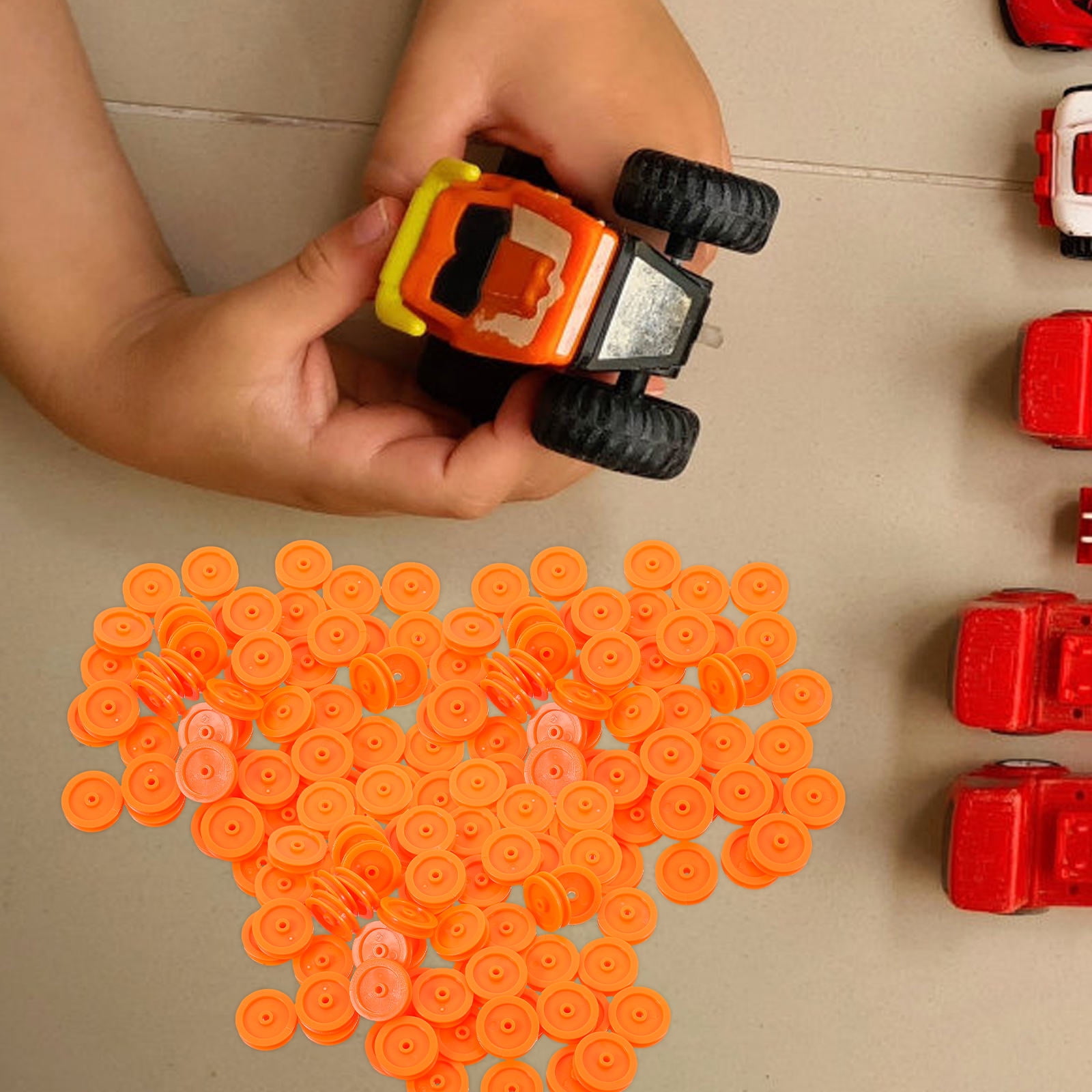 ROSENICE 100pcs Plastic Pulley Wheel DIY Mini Gear DIY Model Toy Gear ...