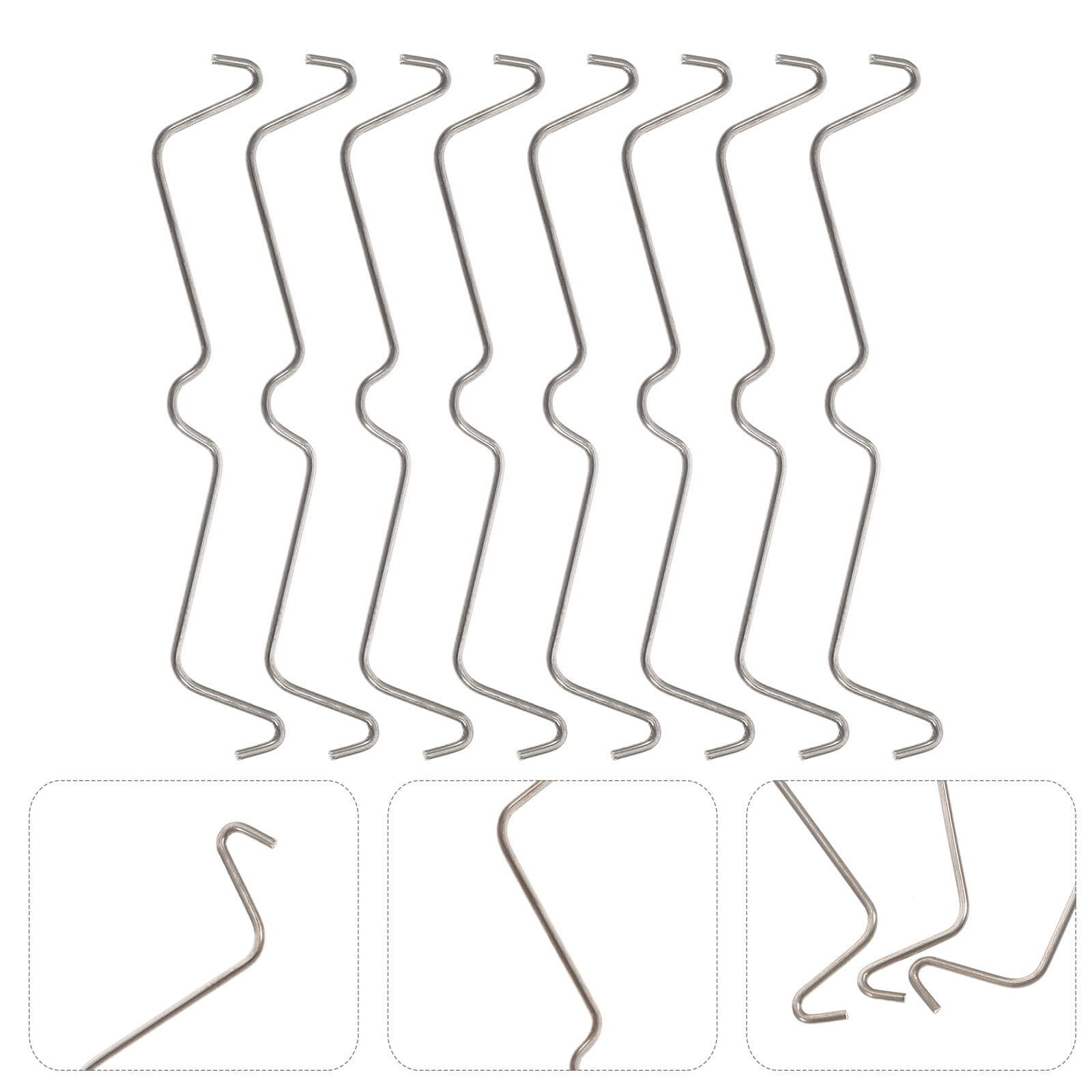 ROSENICE 100pcs Stainless Steel Peg Hook Locks Peg Hook Securing Clip ...