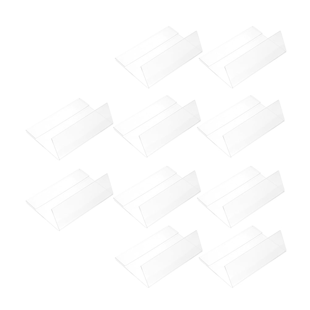 ROSENICE 10Pcs Clear Stand For Display L Shape Sign Holders Acrylic ...