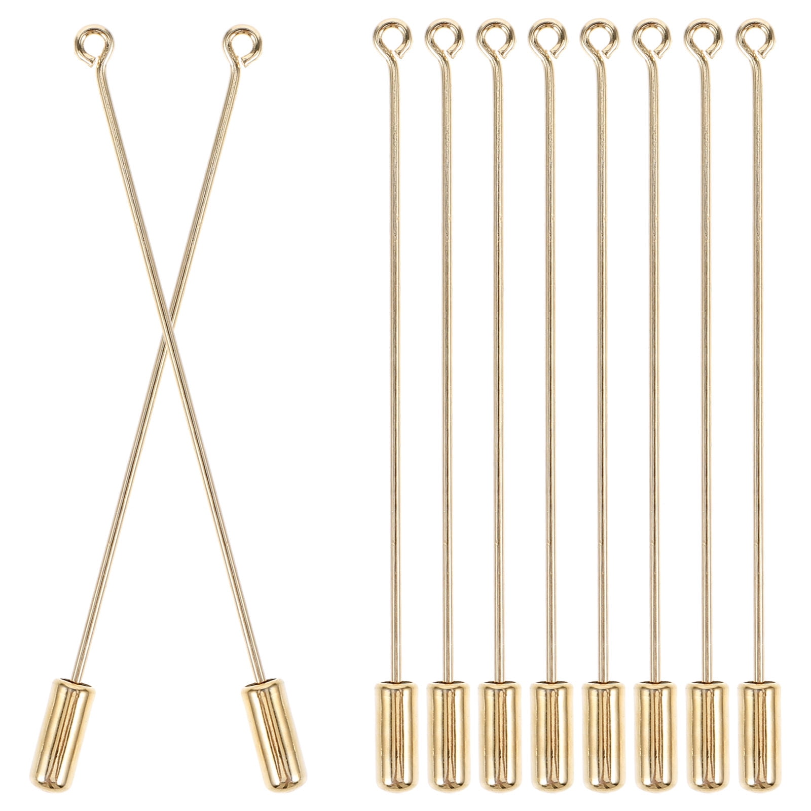 ROSENICE 10Pcs Men's Lapel Pin Golden Copper with Simple Design for ...