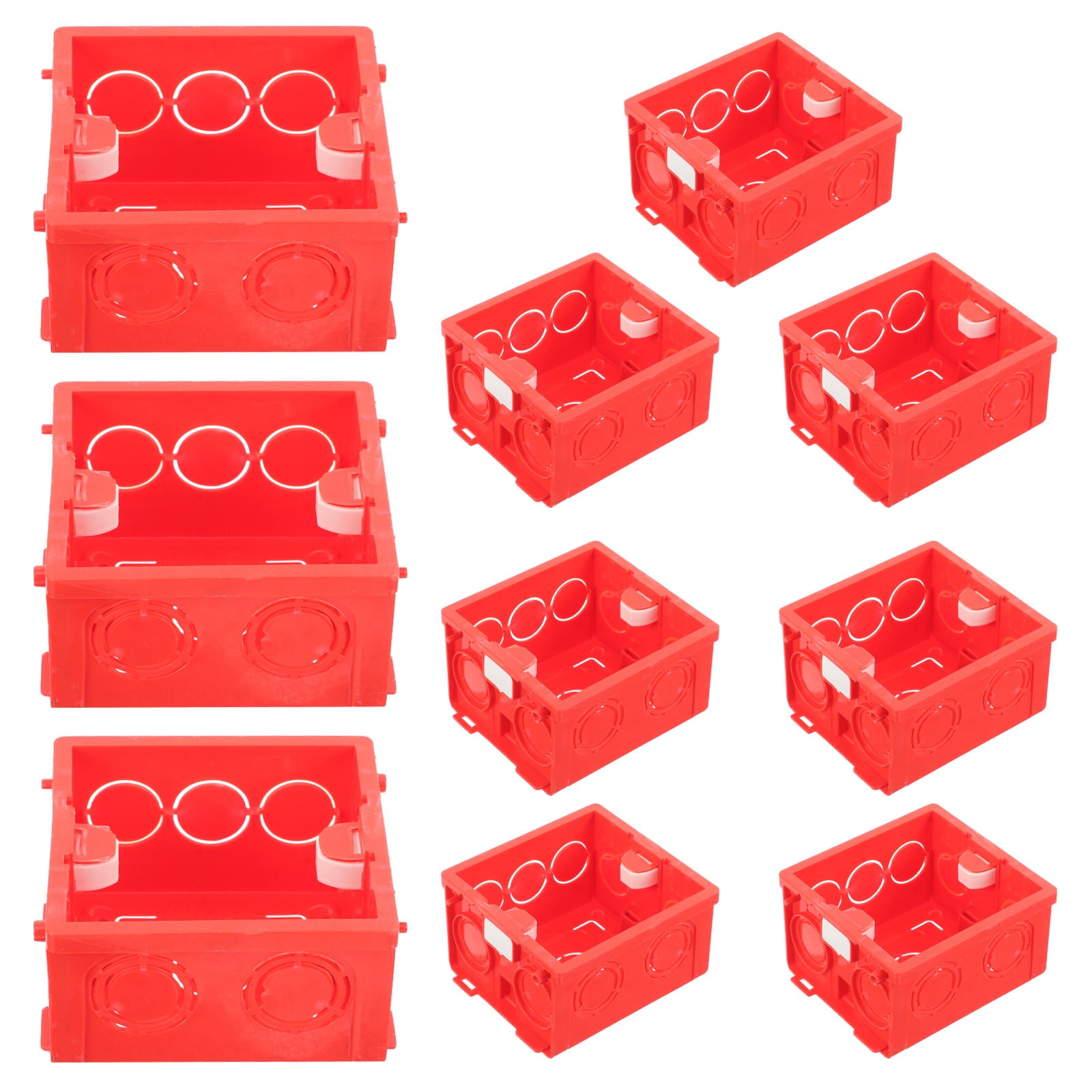 ROSENICE 10Pcs White PVC Electric Box for Flush Mounting in Office ...