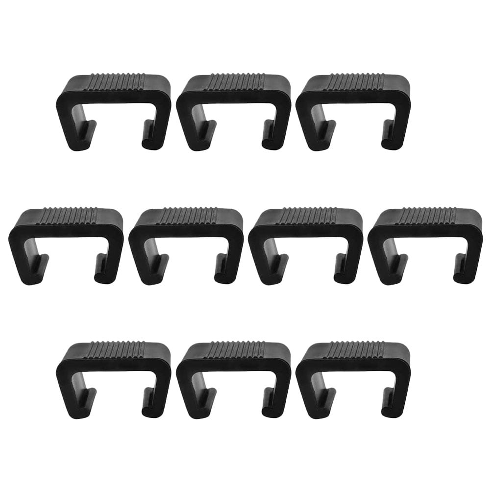 ROSENICE 10Pcs Wicker Sofa Clips Rattan Furniture Clips Black Plastic ...