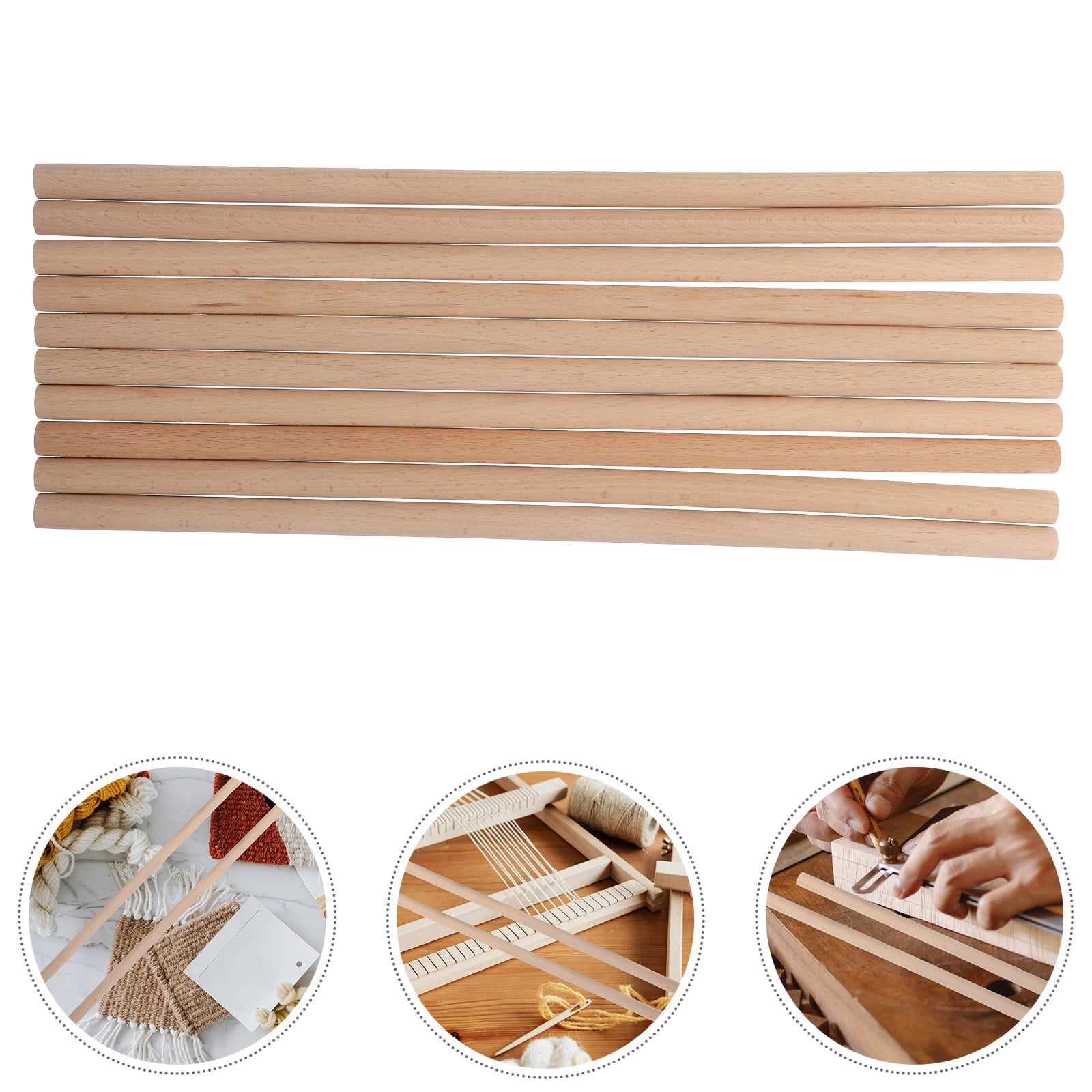 ROSENICE 10Pcs Wood Dowel Rods for Drumstick Making and Creative ...