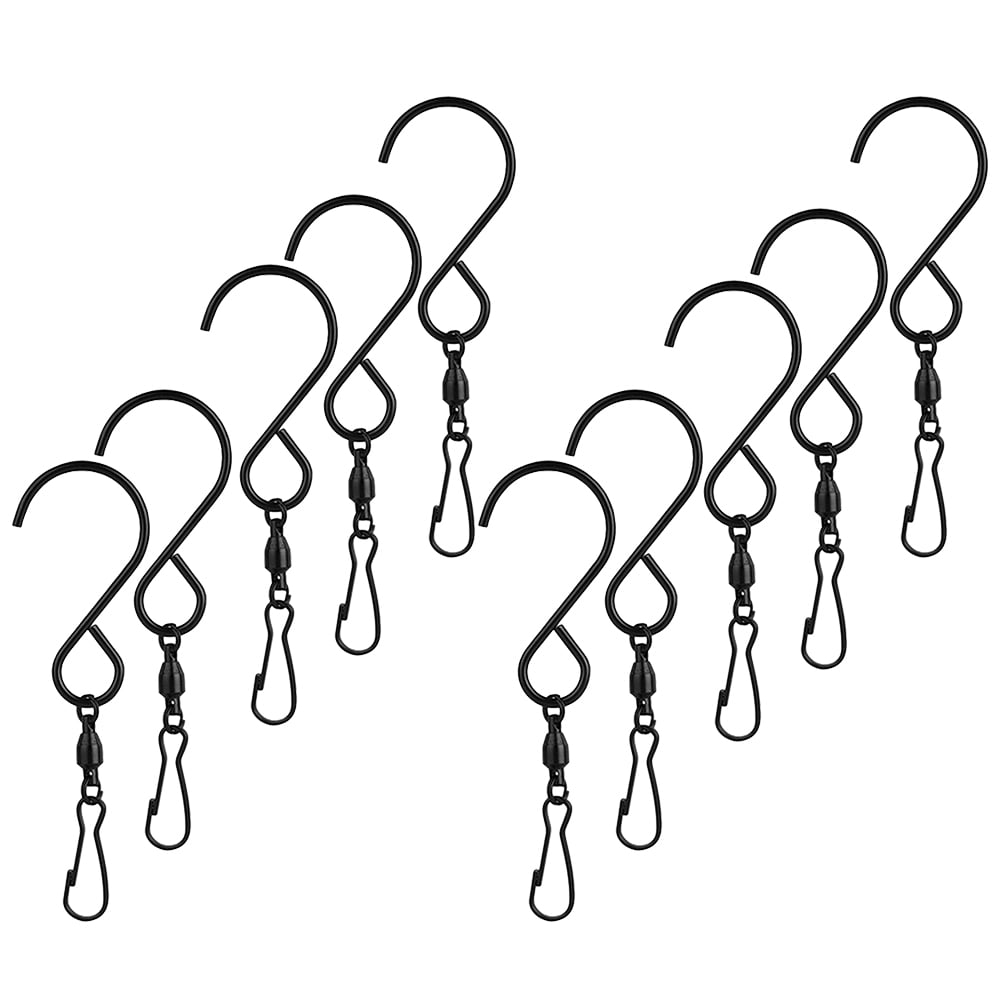 ROSENICE 10pcs Hanger 360 Degree Swivel Hook Clips Rotating Display ...
