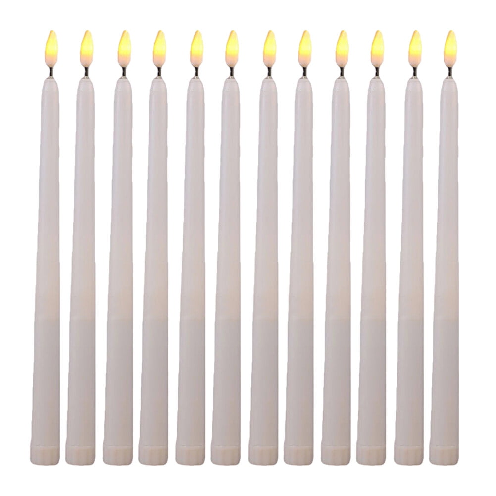 ROSENICE Celebration Led Candles White Shell 12Pcs 0.8X0.8X11In ...