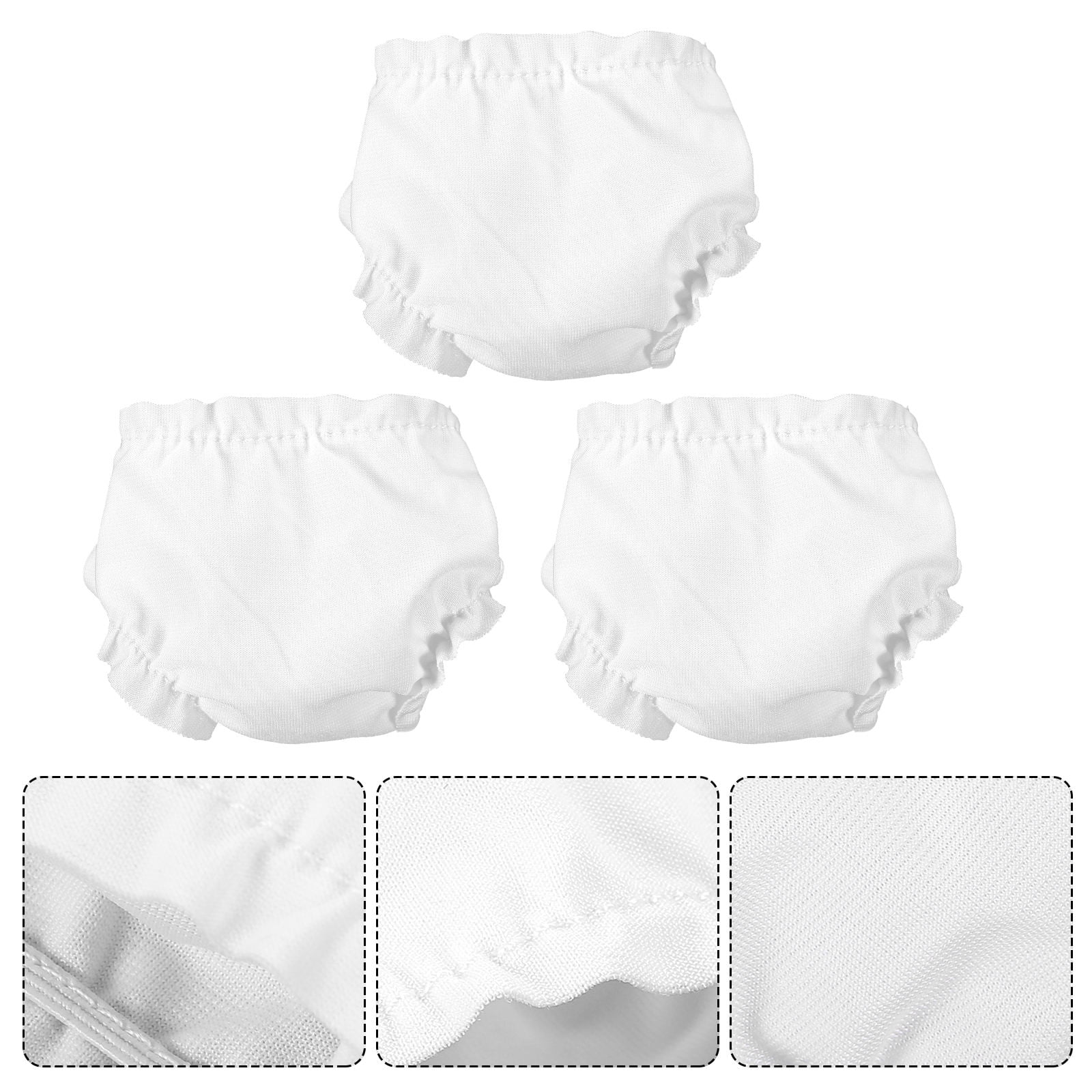 ROSENICE 12Pcs Mini Diapers for Dolls White Fabric for Role Playing ...