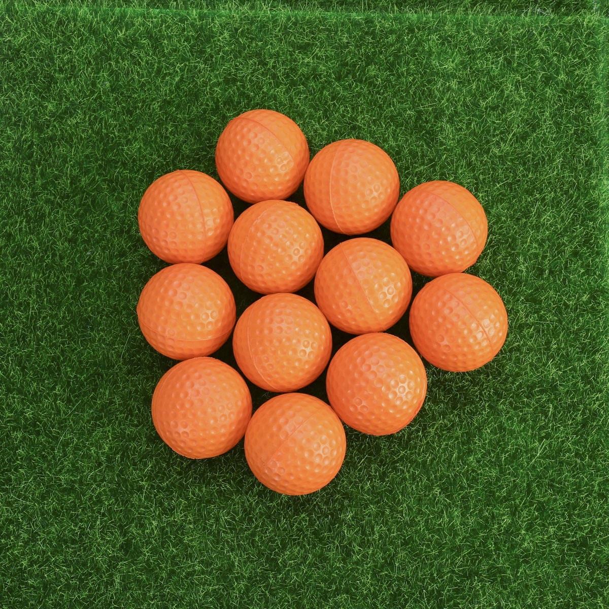 ROSENICE 12Pcs Round Golf Balls Orange for Practice and Full Shot ...