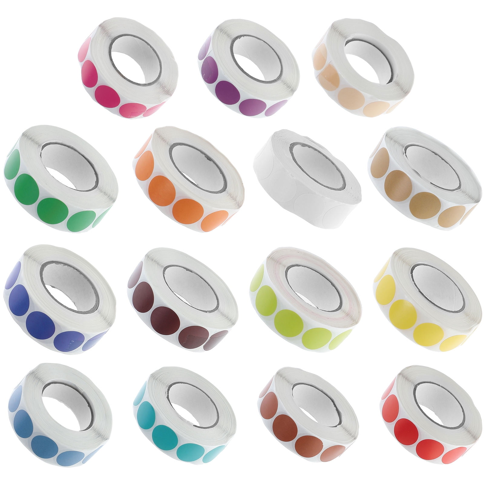 ROSENICE 15Pcs Color Coding Labels Dots for Schools and DIY Projects ...