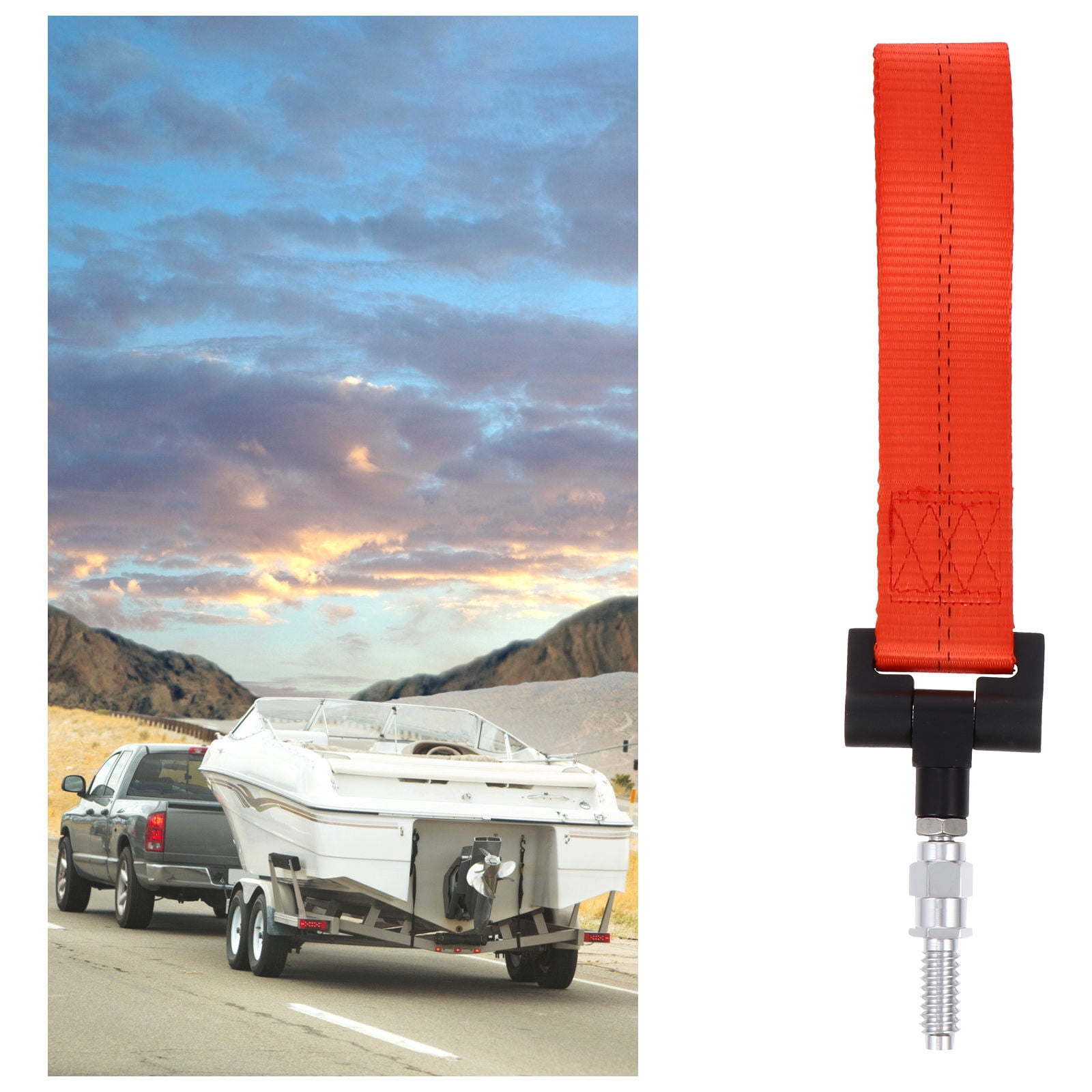 ROSENICE 1Pack Car Tow Strap Red Modified Design For Emergency Towing ...