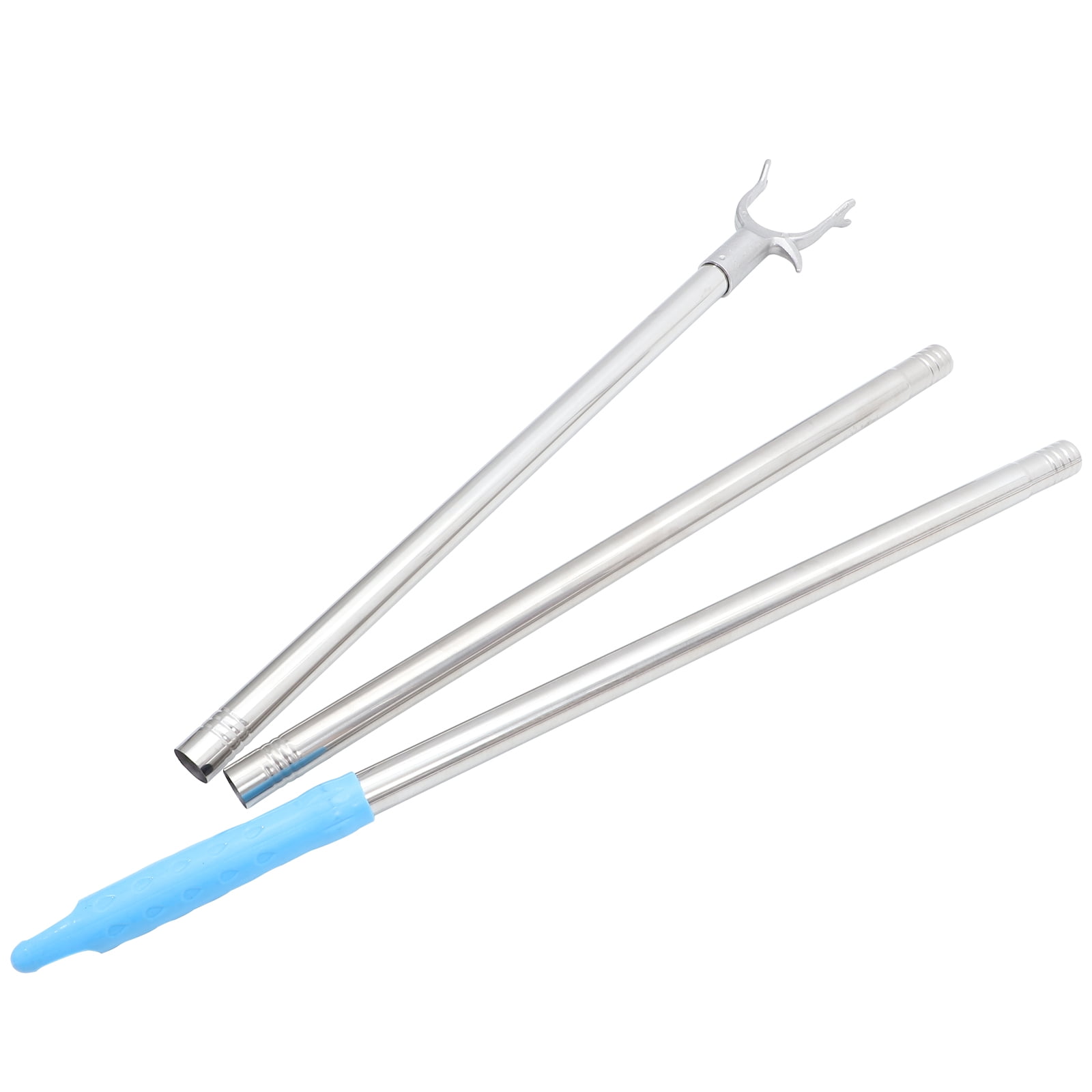 ROSENICE 1Pack Clothes Reach Sticks U Shaped Silver for Indoor and ...