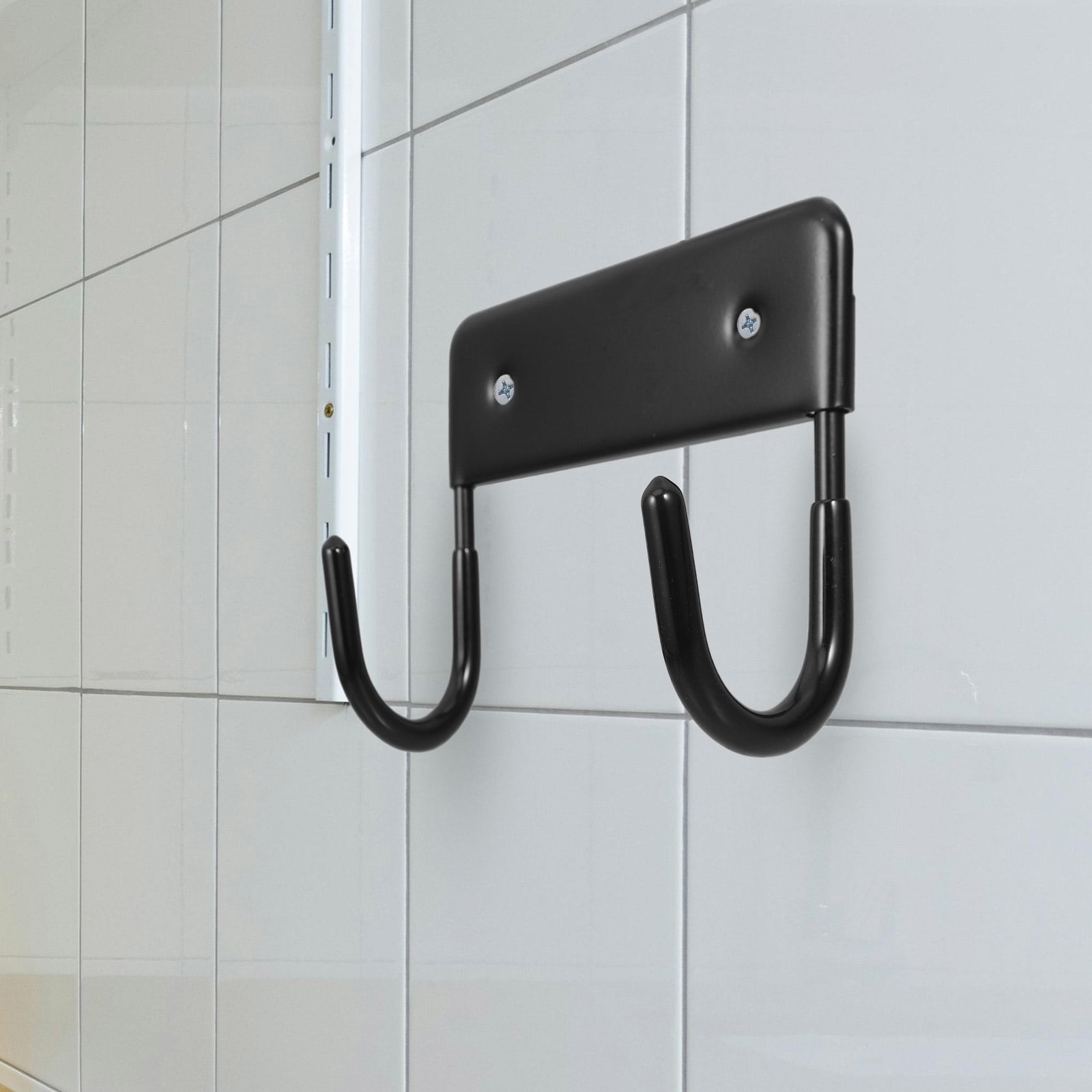 ROSENICE 1Pack Door Mounted Ironing Board Hanger Hook Black Iron PVC ...