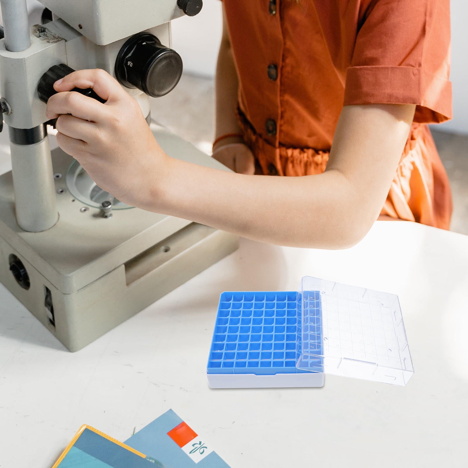 ROSENICE 1Pack Rectangular Cryogenic Container for Freezer Lab Box and ...