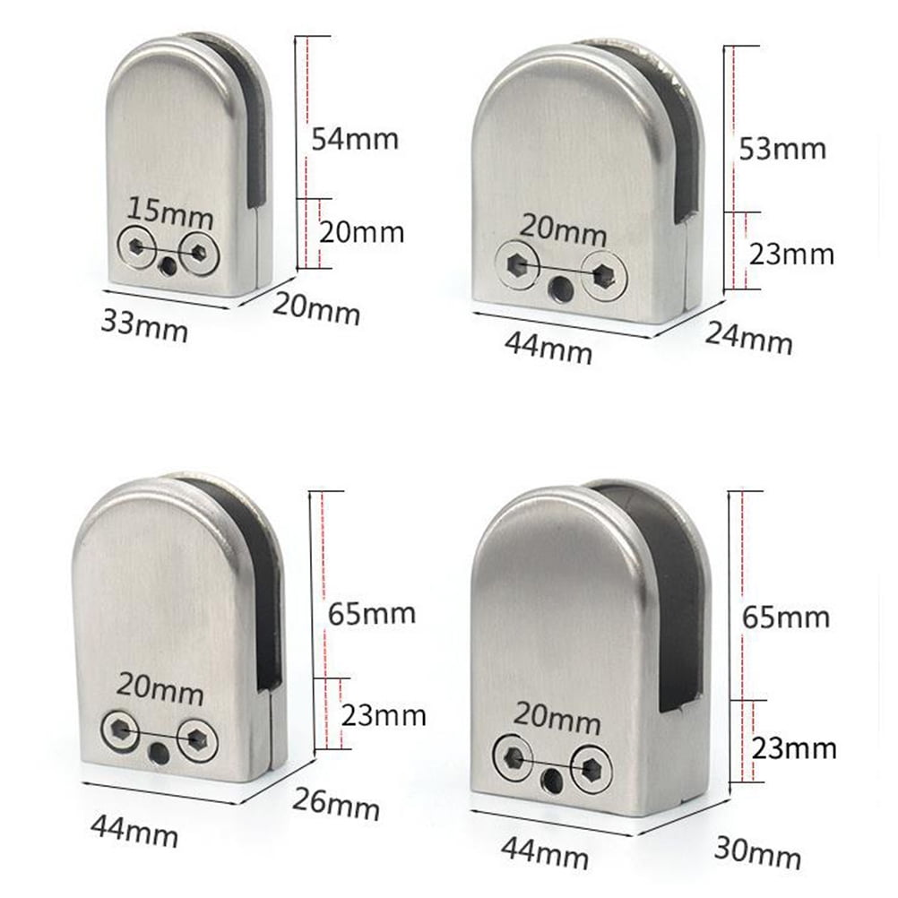 ROSENICE 1Pc Simple and Small Design Glass Clip Fixation Clamp Bracket ...