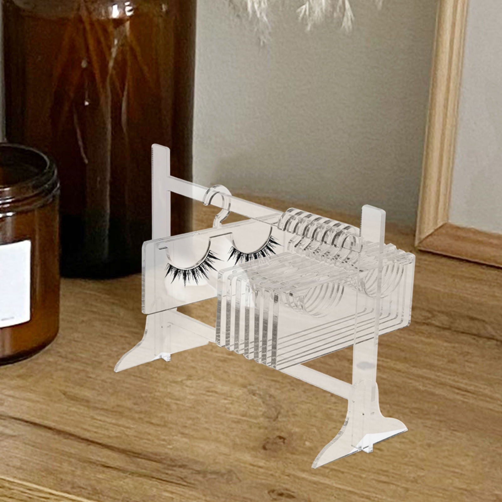ROSENICE 1Pcs Acrylic Lash Display Rack Compact Design Transparent 11 ...