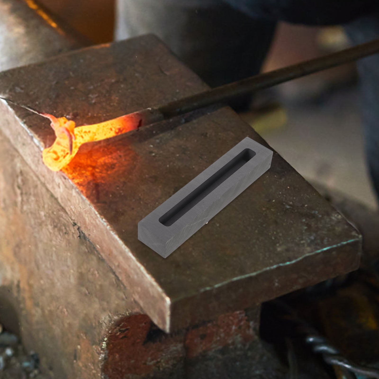 ROSENICE 1Pcs Black Graphite Molds for Metal Casting and Refining in ...