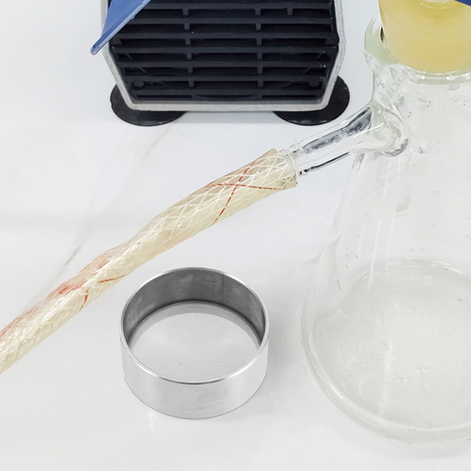 ROSENICE 1Pcs Silver Sieve 5.50X5.50X2.50In for Laboratory Equipment ...