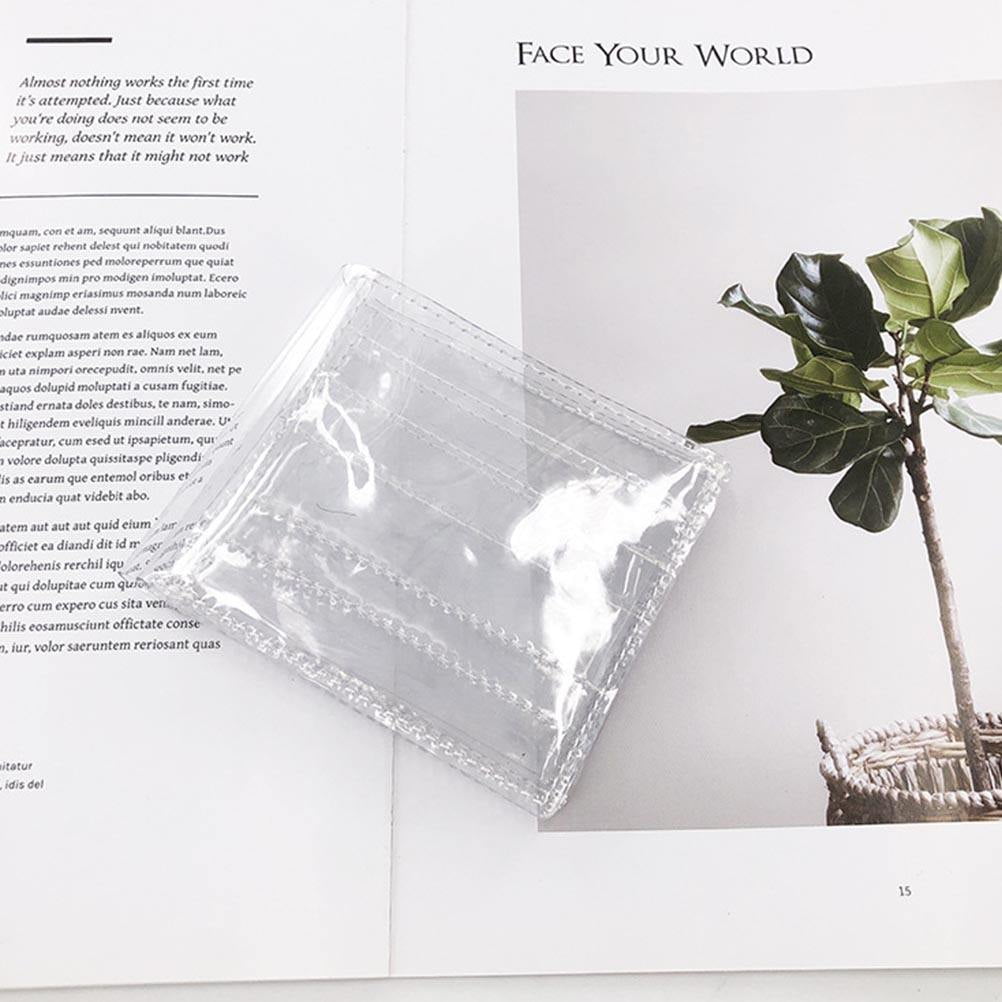 ROSENICE 1Pcs Simple Change Purse Rectangular PVC with Visibility and ...