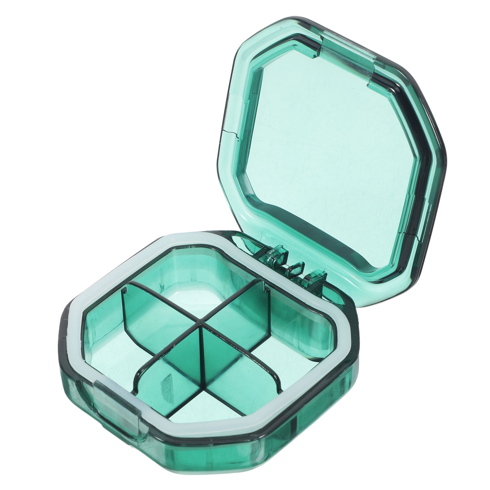 ROSENICE 1Pcs Small Pill Case Green Plastic Pill Organizer for .4x2.4x0 ...