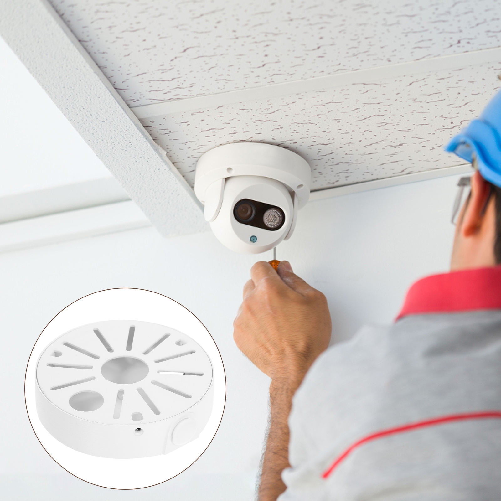 ROSENICE 1Pcs Weatherproof CCTV Camera Junction Box for Dome Camera ...