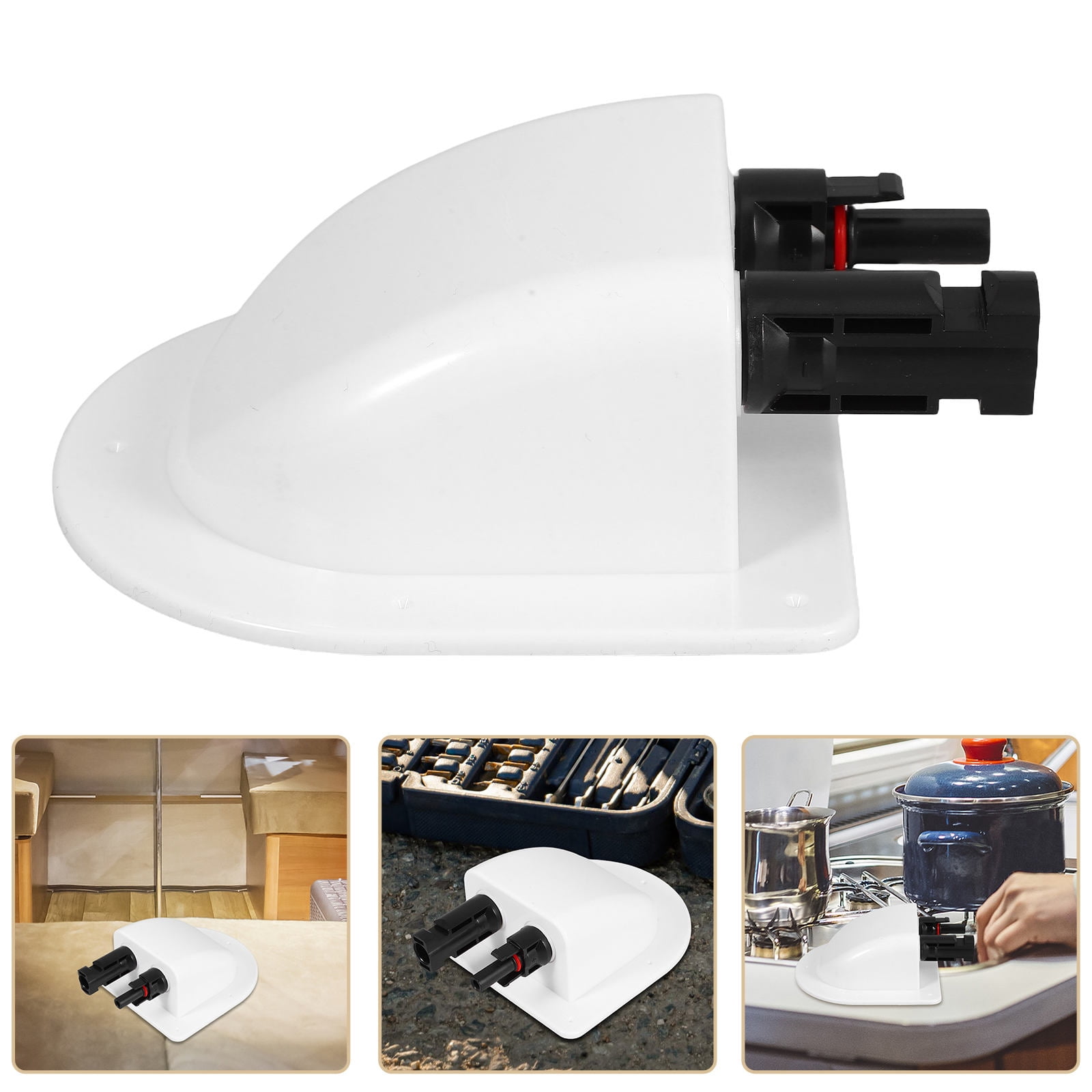 ROSENICE 1Pcs White Abs Solar Panel Junction Box with Dual Cable Entry ...