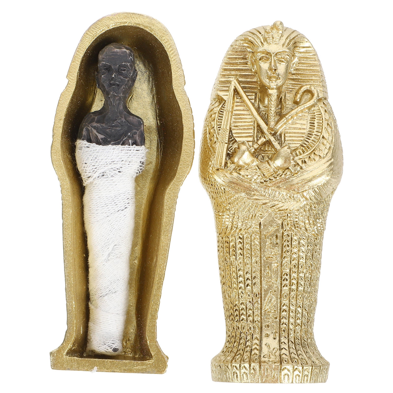 ROSENICE 1Set Ancient Egypt Mummy Figure Resin Doll Coffin Mummy ...