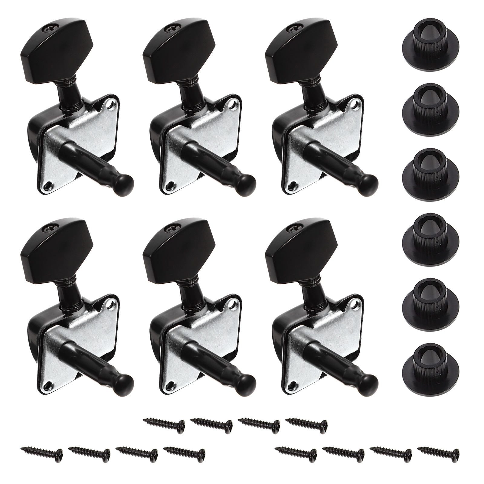 ROSENICE 1Set Black Metal Tuners for Guitar String Tuning Durable Use ...