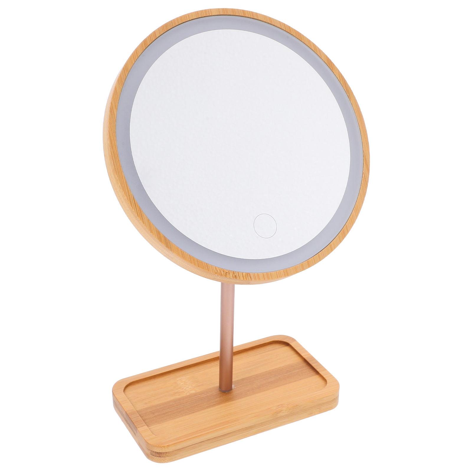 ROSENICE 1Set Square Tabletop Mirror with LED Lights for Makeup and ...