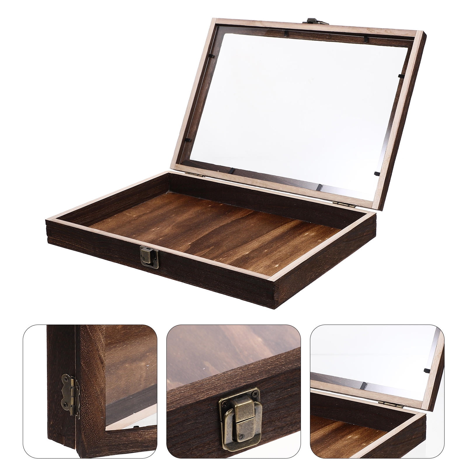 ROSENICE 1pc Specimen Display Case With Lid Visible Wooden Specimen Box ...