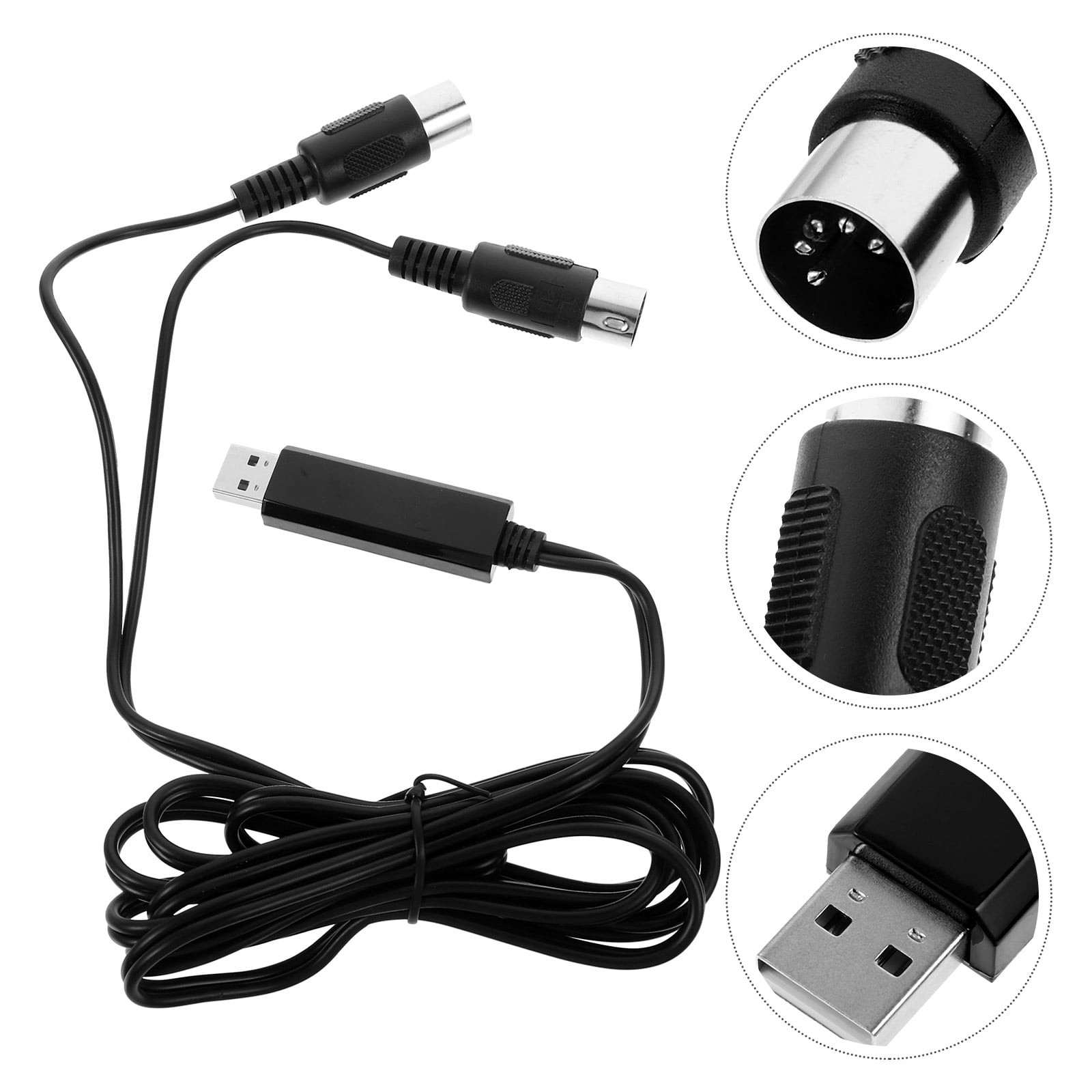 ROSENICE 2 Editing Keyboard Converter Cable Cable USB Cable Piano Keyboard Adapter Cable ...