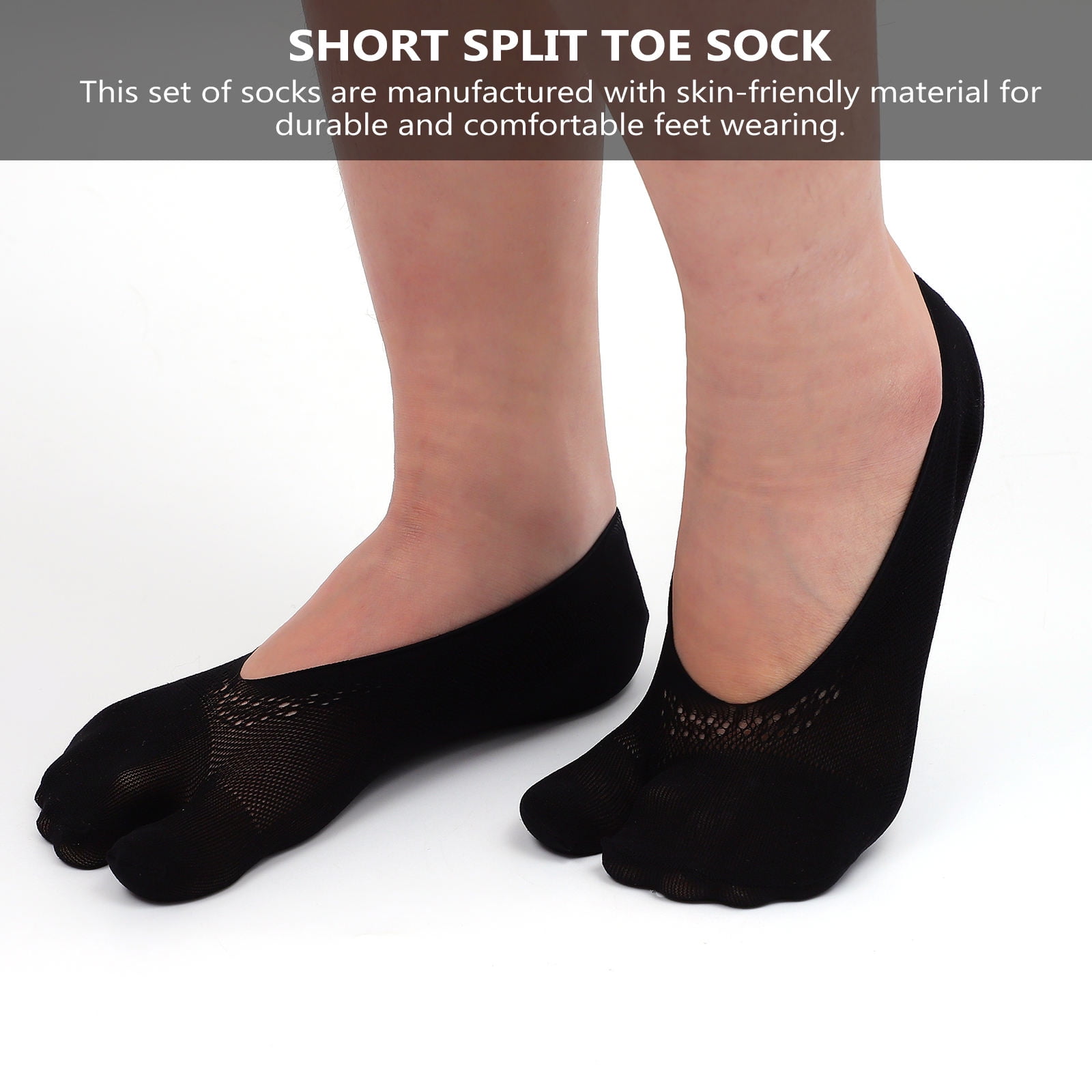 ROSENICE 2 Pairs Invisible Split Toe Socks Samurai Tabi 's - Walmart.com