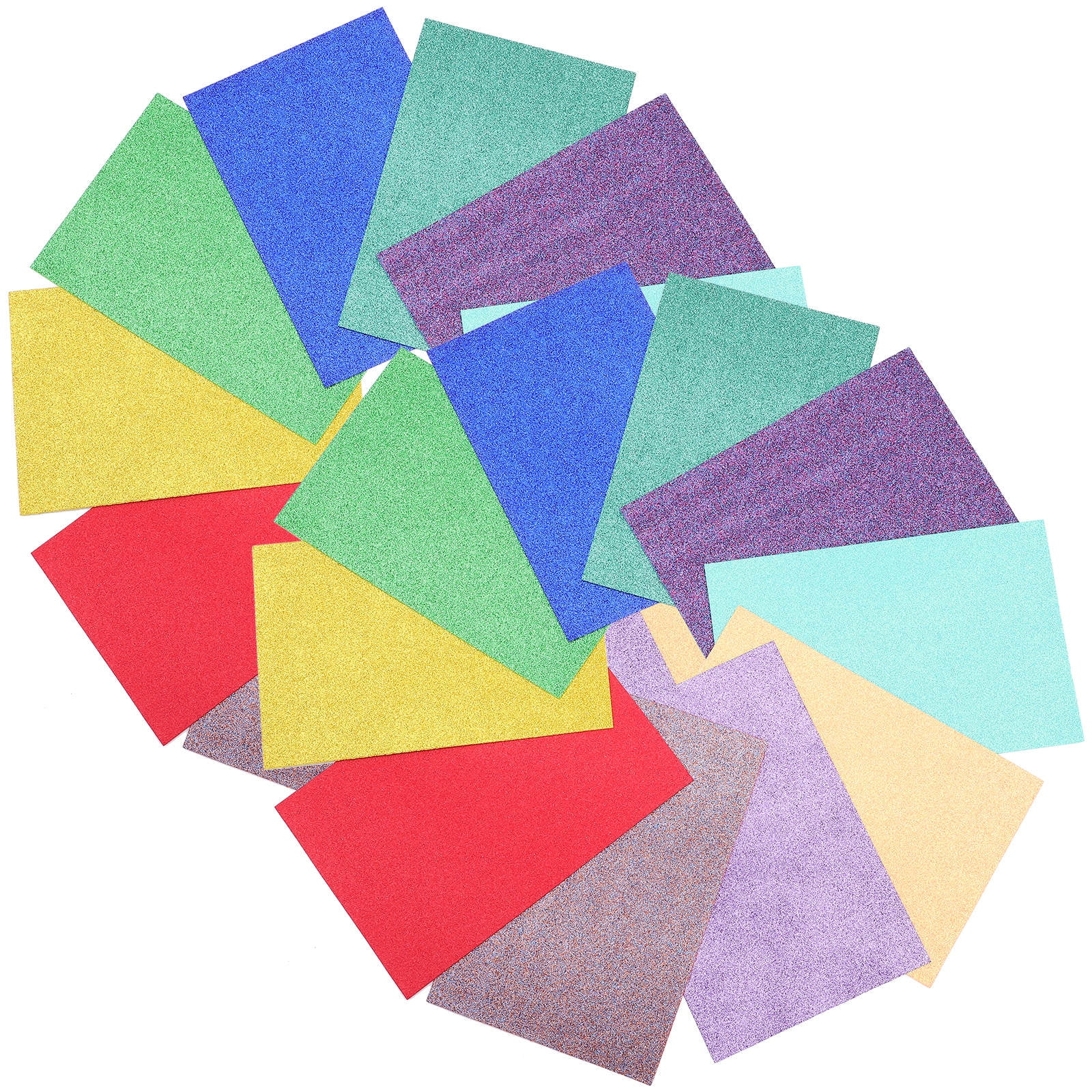 ROSENICE 20 Sheets Crafting Sheets Assorted Color Glitter Foam Sheet ...