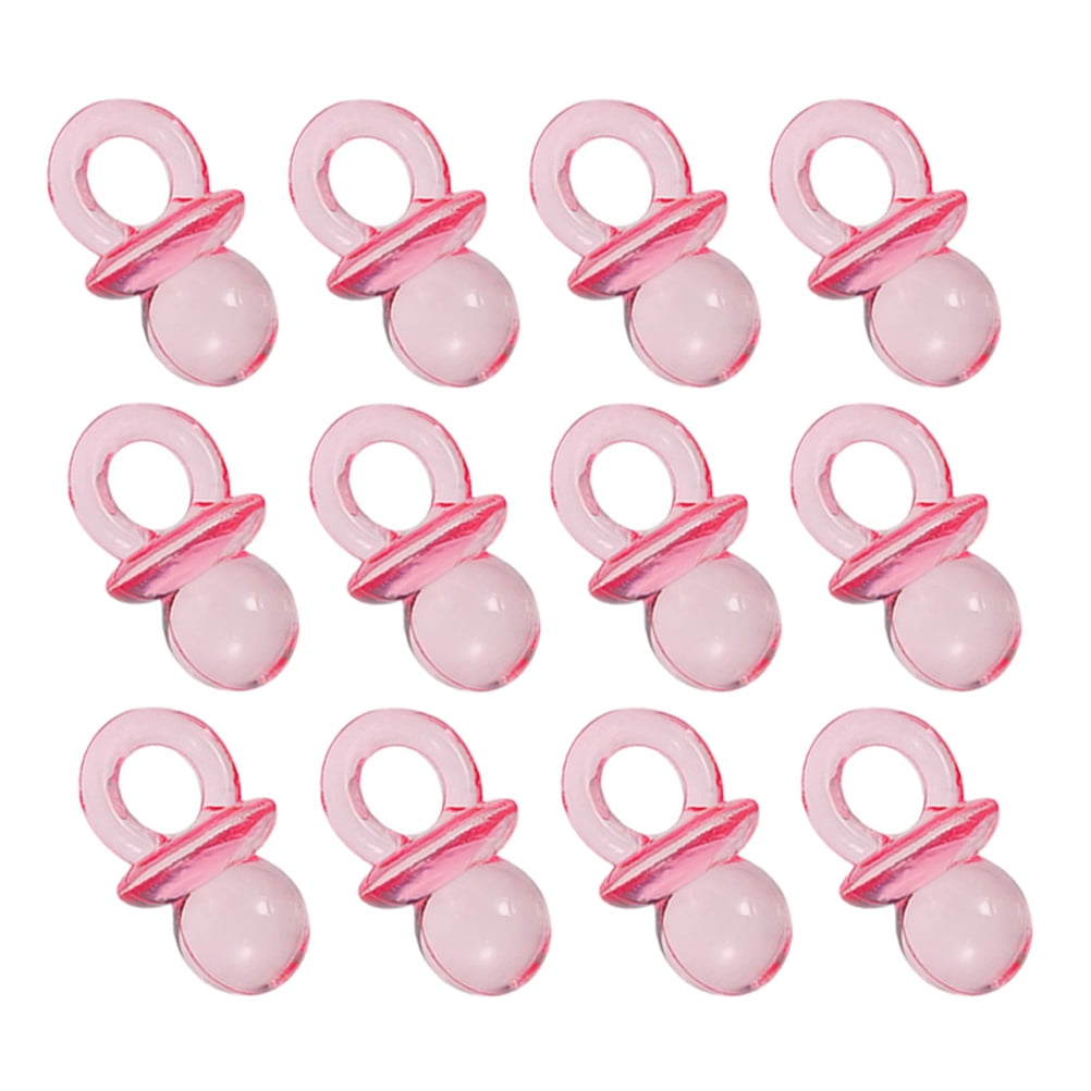 ROSENICE 200Pcs Pink Mini Acrylic Pacifiers for Diy Projects and Baby ...