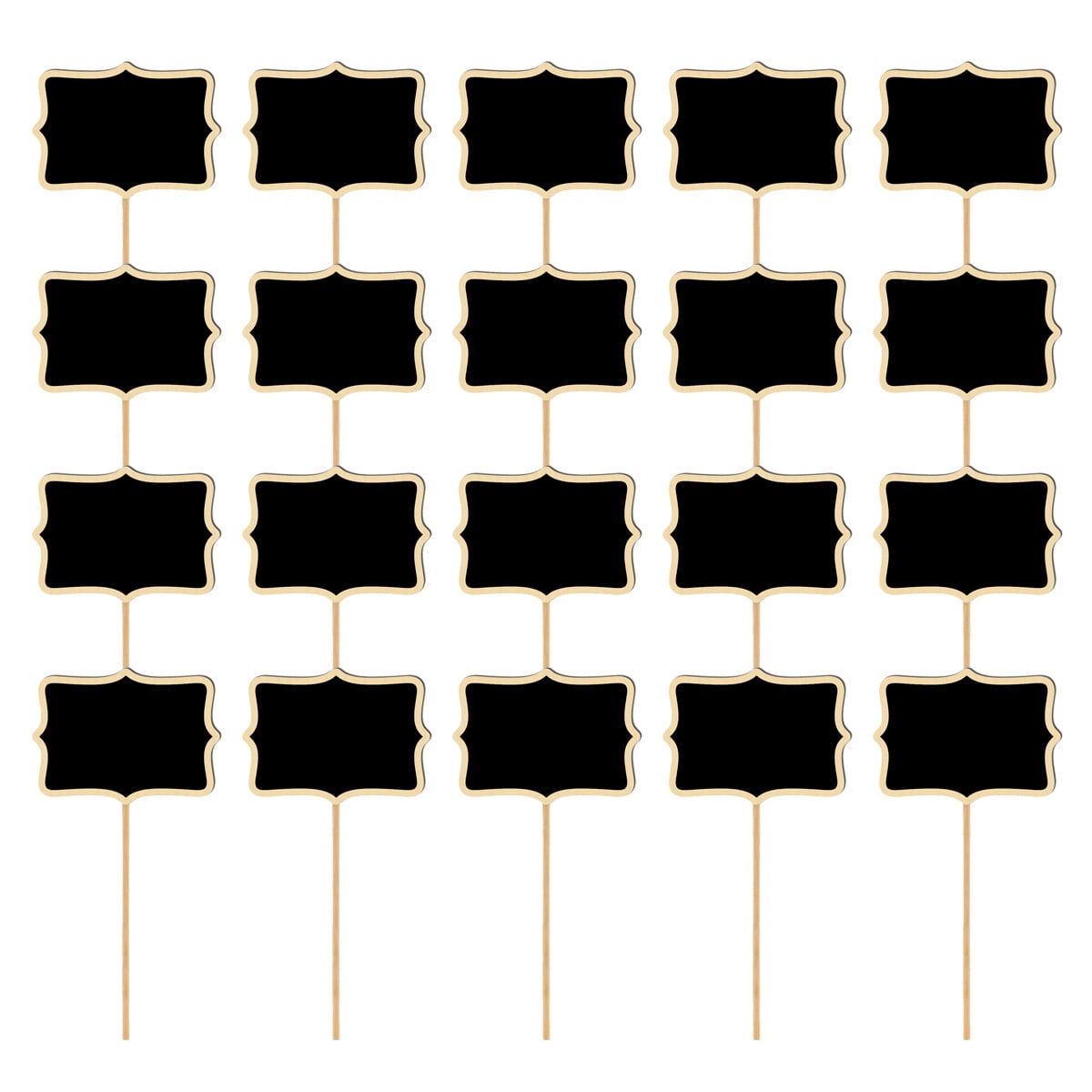 ROSENICE 20Pack Mini Chalkboard Toppers for Shop Use Black Wood Table ...