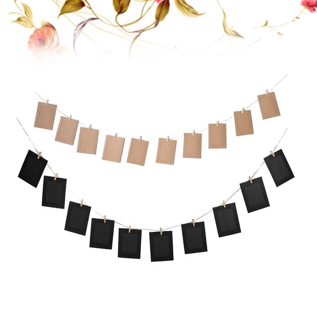 ROSENICE 20Pcs Cardboard Frames with Clips for Family and Friends to ...
