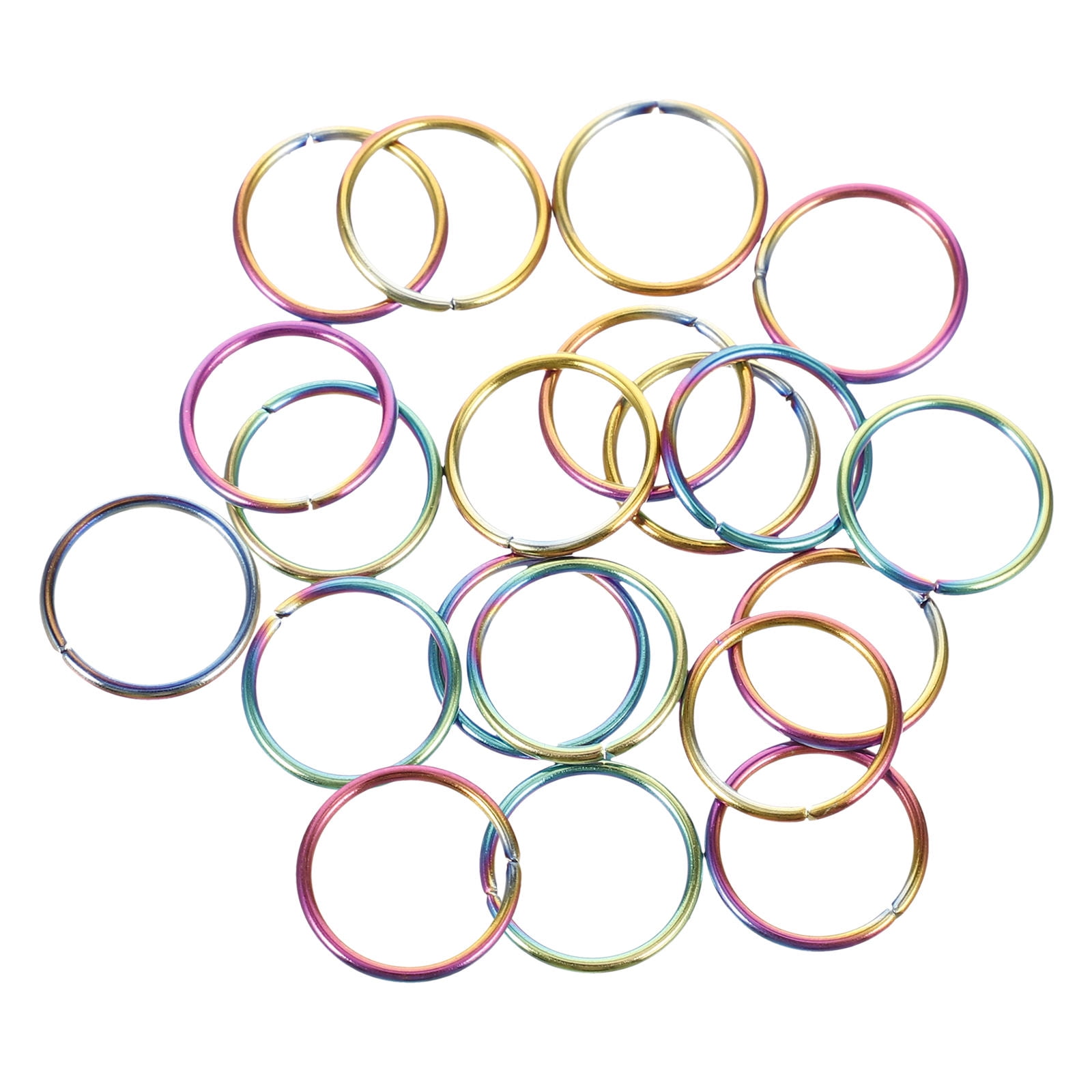 ROSENICE 20Pcs Metal Craft Rings For Keys Diy Design Secure Closure ...