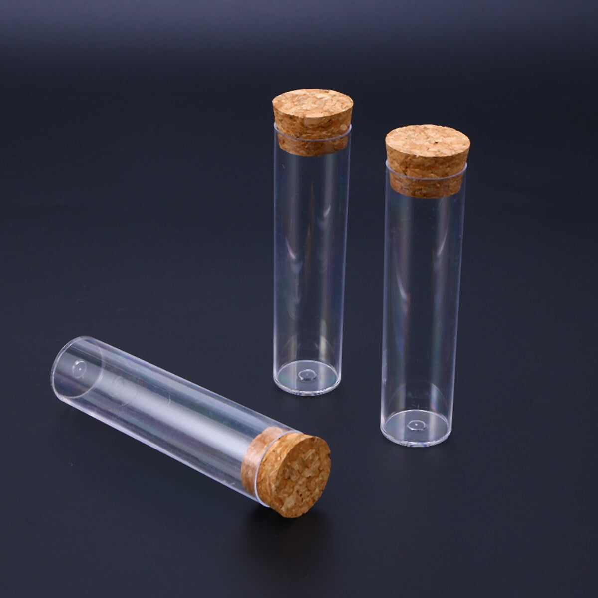 ROSENICE 20Set Transparent Hard Plastic Test Tubes with Wooden Corks ...