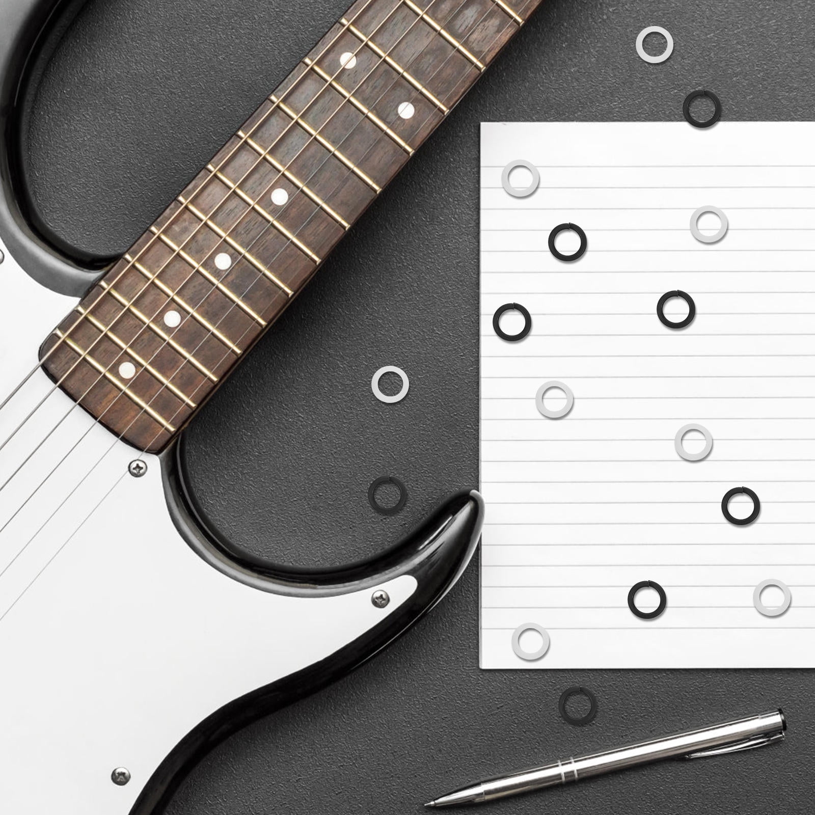 ROSENICE 24 Pcs Guitar Tuner Washers Guitars Guitar DIY Washers for ...