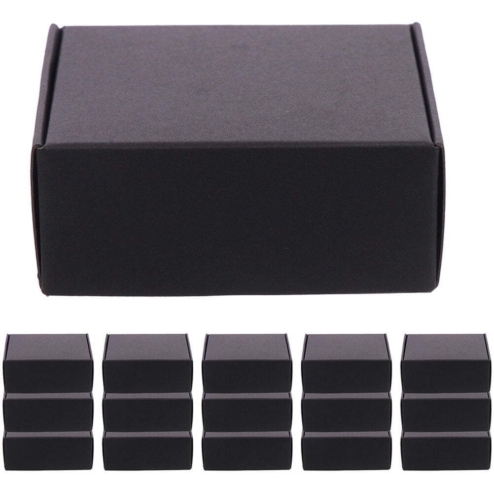 ROSENICE 25Pack Black Rectangular Paper Boxes for Packaging Moving and ...