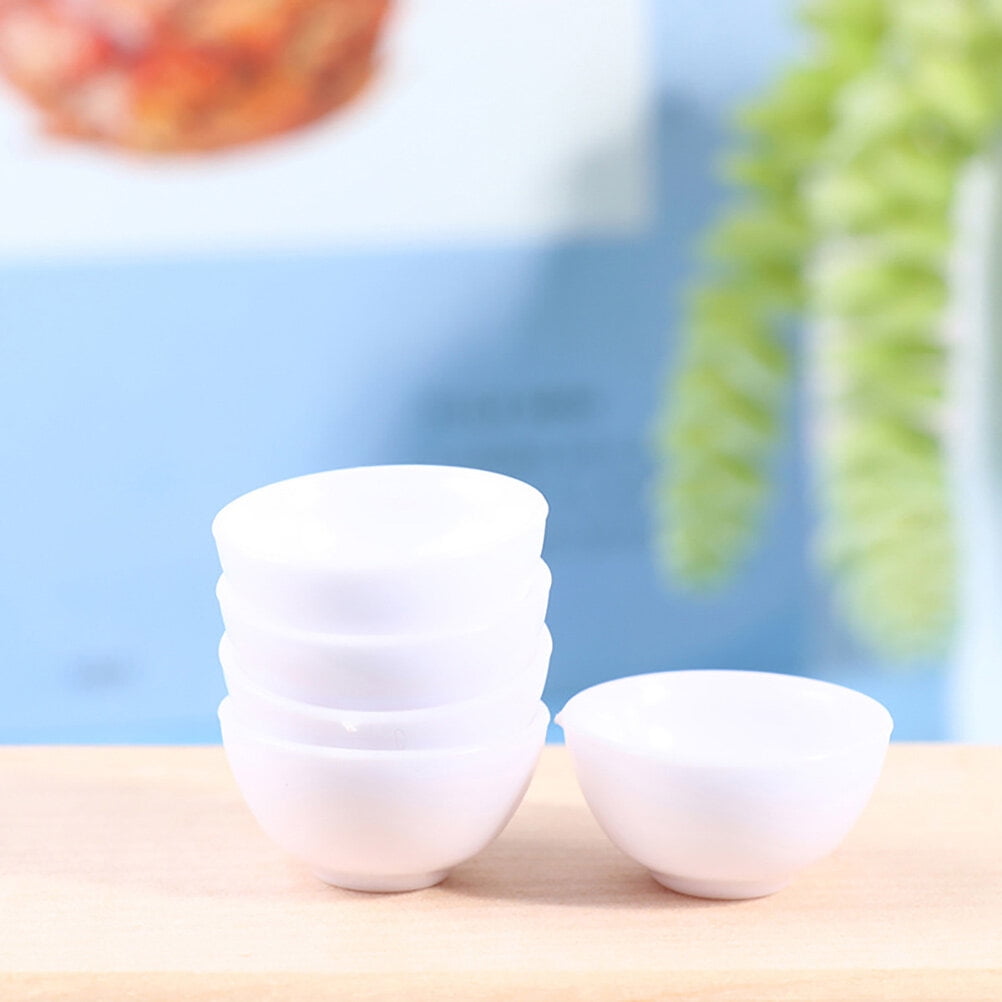 ROSENICE Mini Bowls Plastic 25Pcs 1In Dollhouse Kitchen Accessories ...