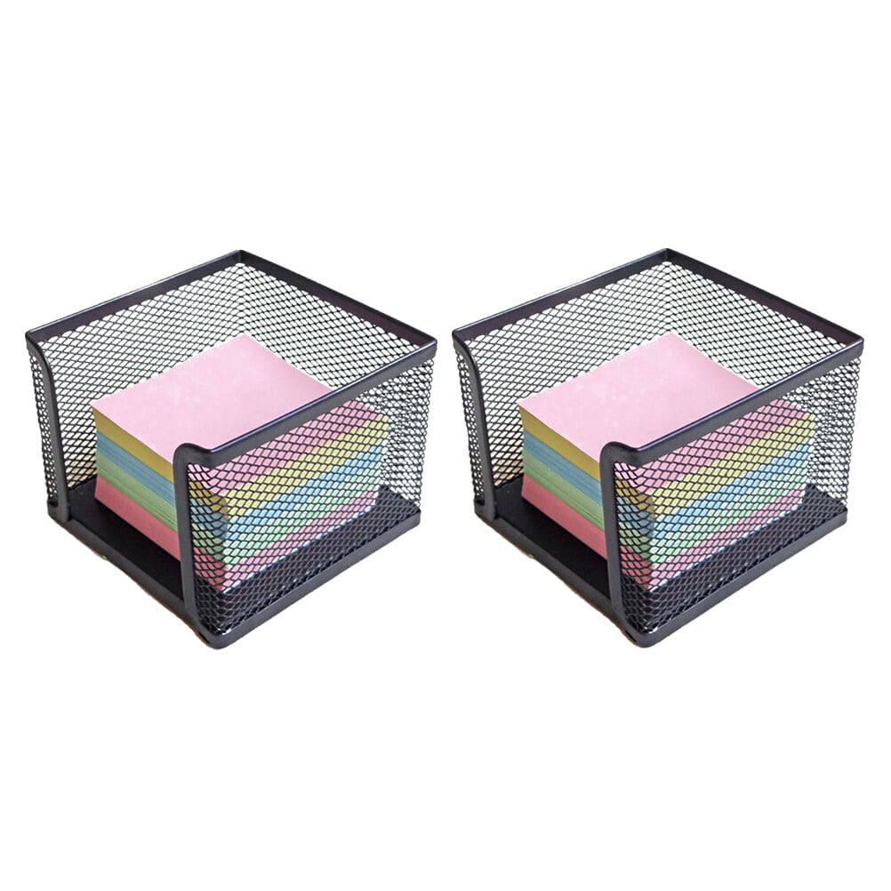 ROSENICE 2PCS Wire Mesh Self-Stick Note Storage Racks Note Holders ...