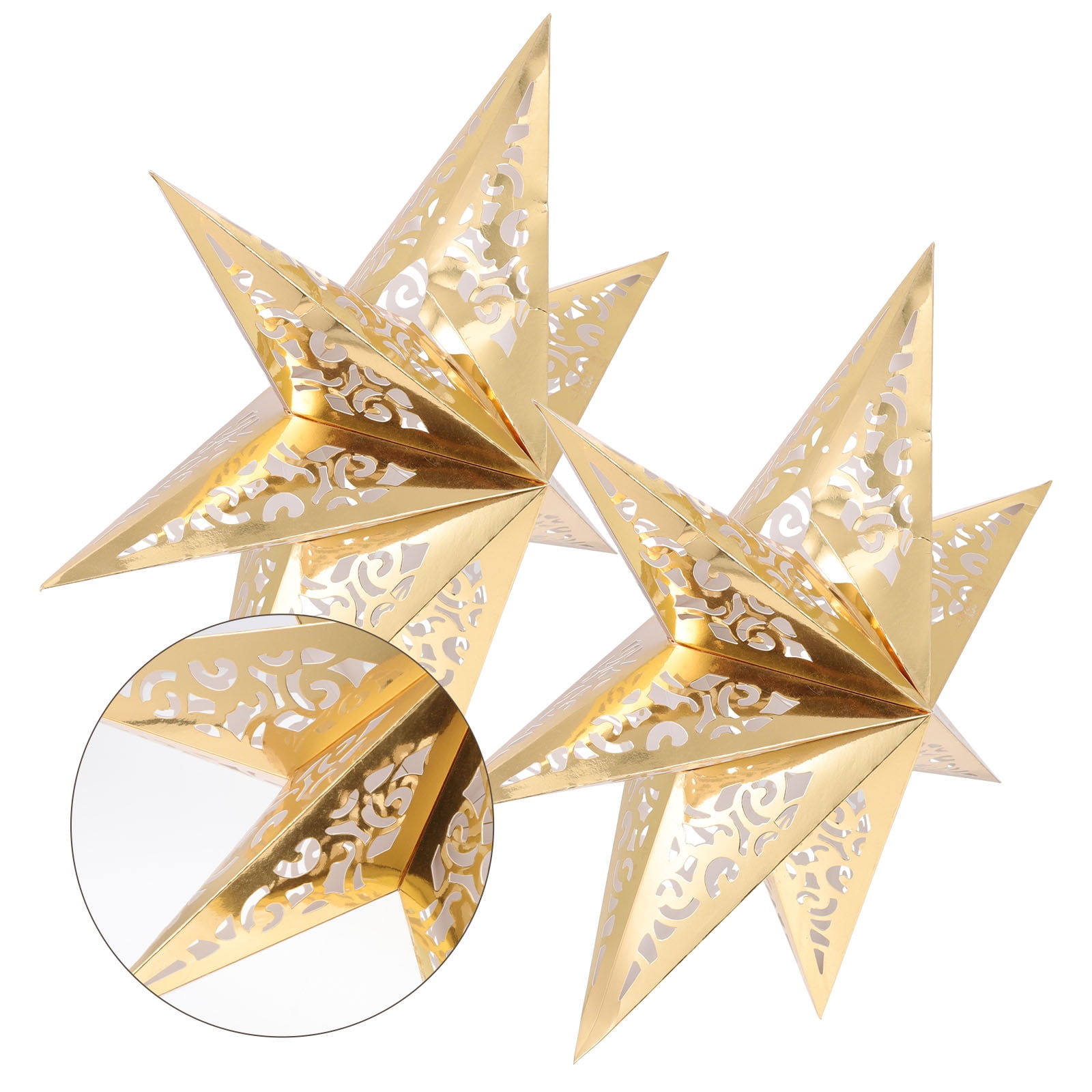 ROSENICE 2Pcs Ceiling Star Light Shade Simple Design Paper Golden for ...
