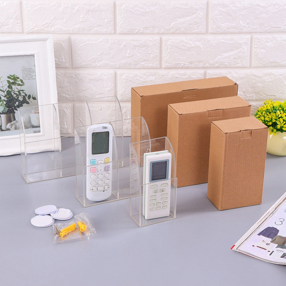 ROSENICE 2Pcs Clear Wall Mounted Storage Remote Holder for Remote ...