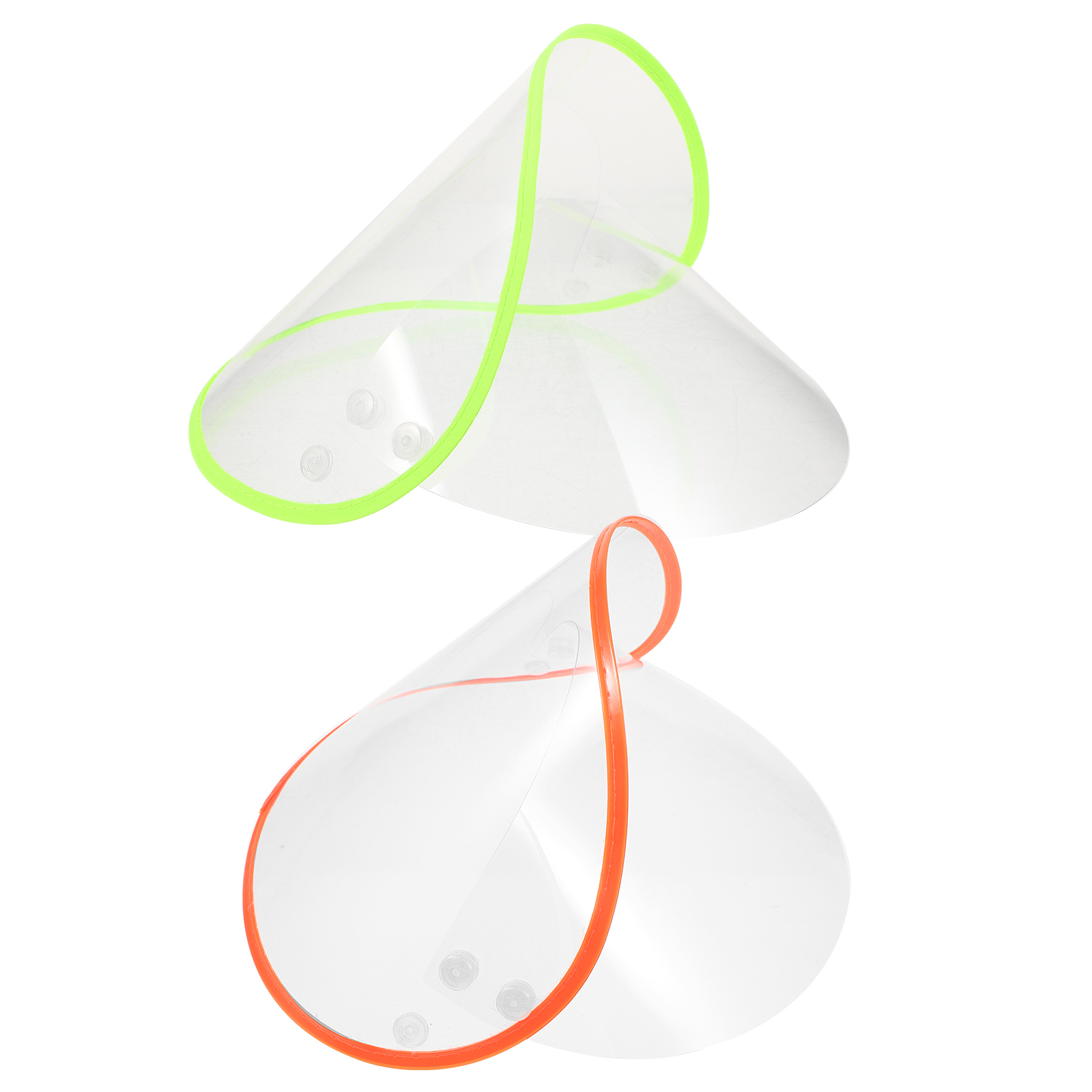 ROSENICE 2Pcs Rain Poncho Hat Brim Waterproof Plastic Face Protection ...